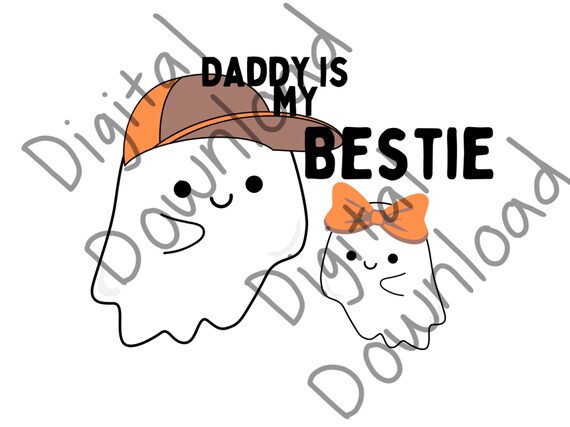 Ghost Daddy and Daughter PNG Digital Download Cute Daddy and - Etsy