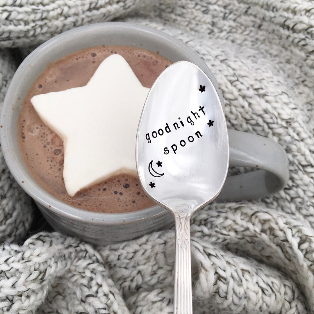 Goodnight Spoon - Hand Stamped Spoon, Bedtime Story, Storytime, Hot ...