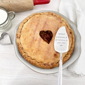 Vintage Silverplate Cake Server, Family is Belonging Quote, Hand ...