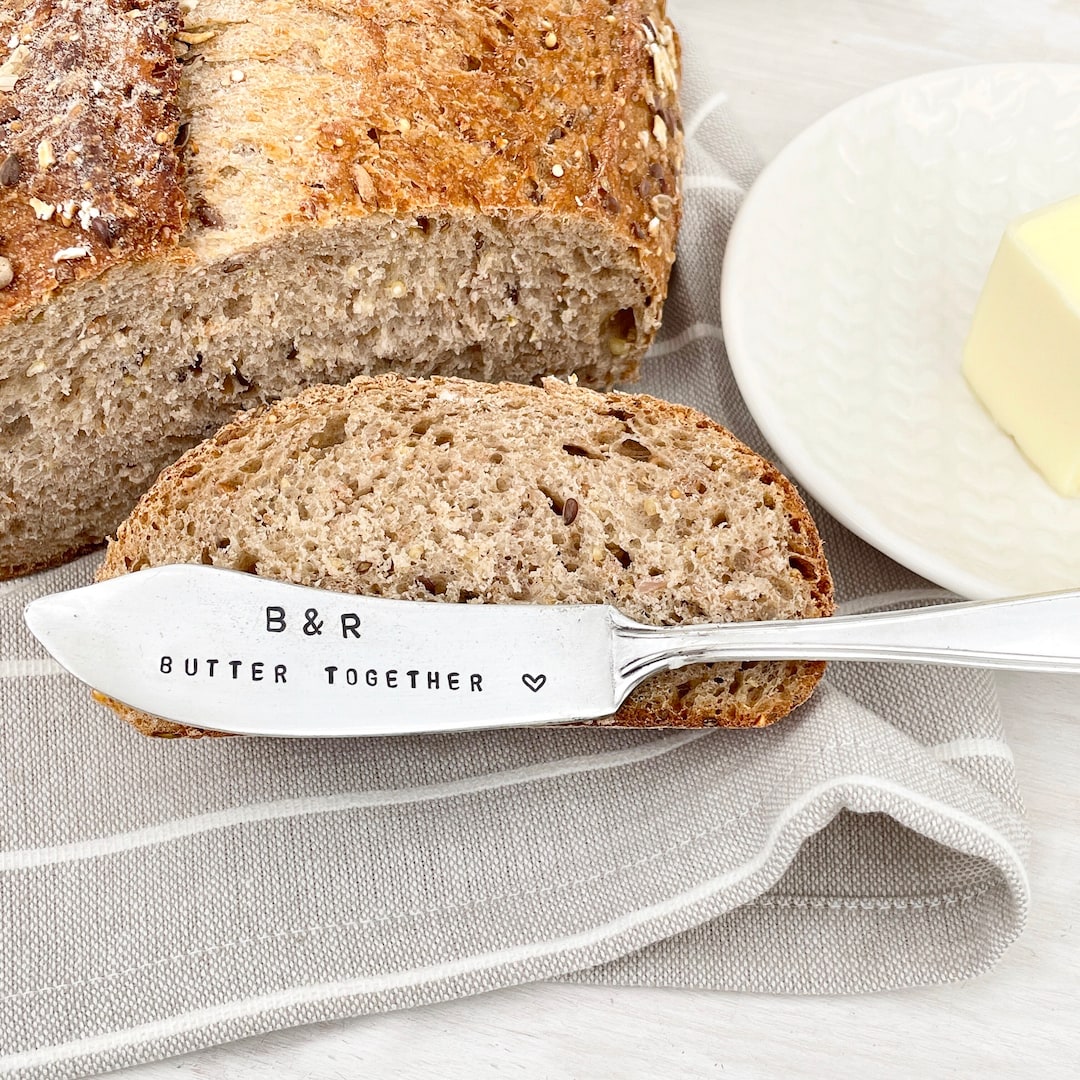 Hand Stamped Butter Knife / Spreader - Personalized, Better Together ...