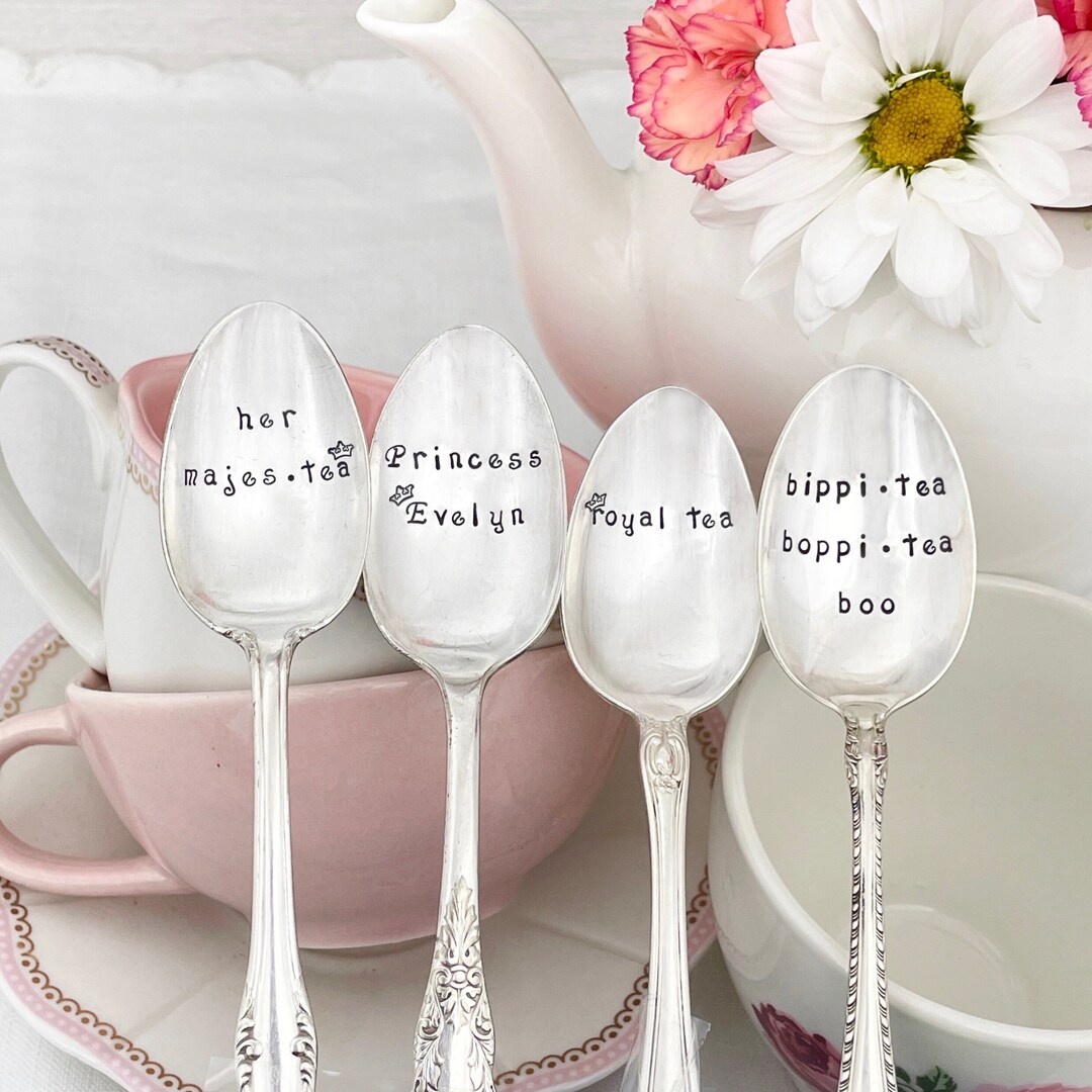 Princess Tea Party, Hand Stamped Teaspoons, Personalized Tea Party ...