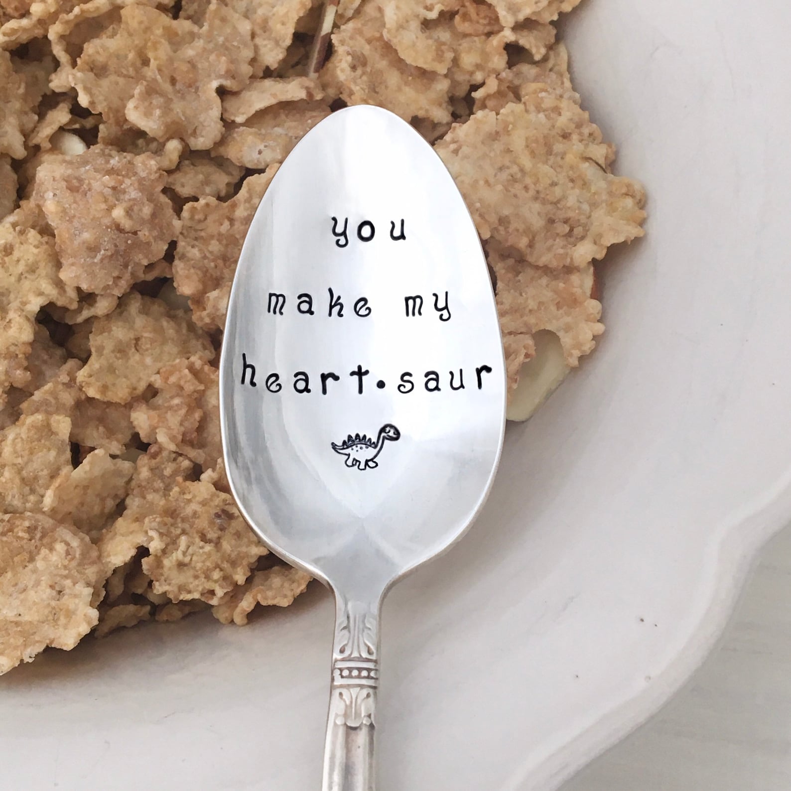 Dinosaur Spoon Dinosaur You Make My Heart-saur Hand | Etsy