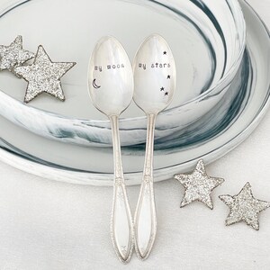 My Moon & My Stars - Hand Stamped Vintage Spoons, Wedding Spoons ...