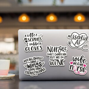 Nurse Decal Sticker Pack | Nurse Appreciation Gift | Set of 5 Cute ...