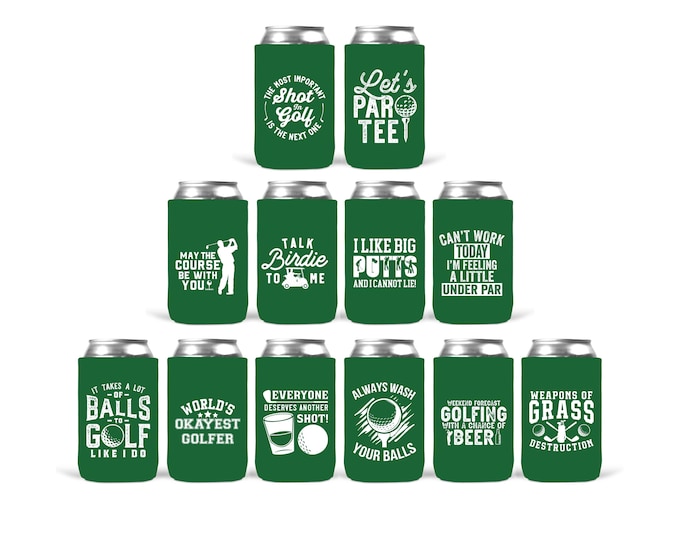 Sip It Grip It Rip It - Can Cooler / Beer Holder / Birthday Gift / Party Favor / Gift for Golfer ...