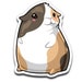 Guinea Pig Decal | Cute Brown, White & Tan Cavy Animal Vinyl Sticker ...