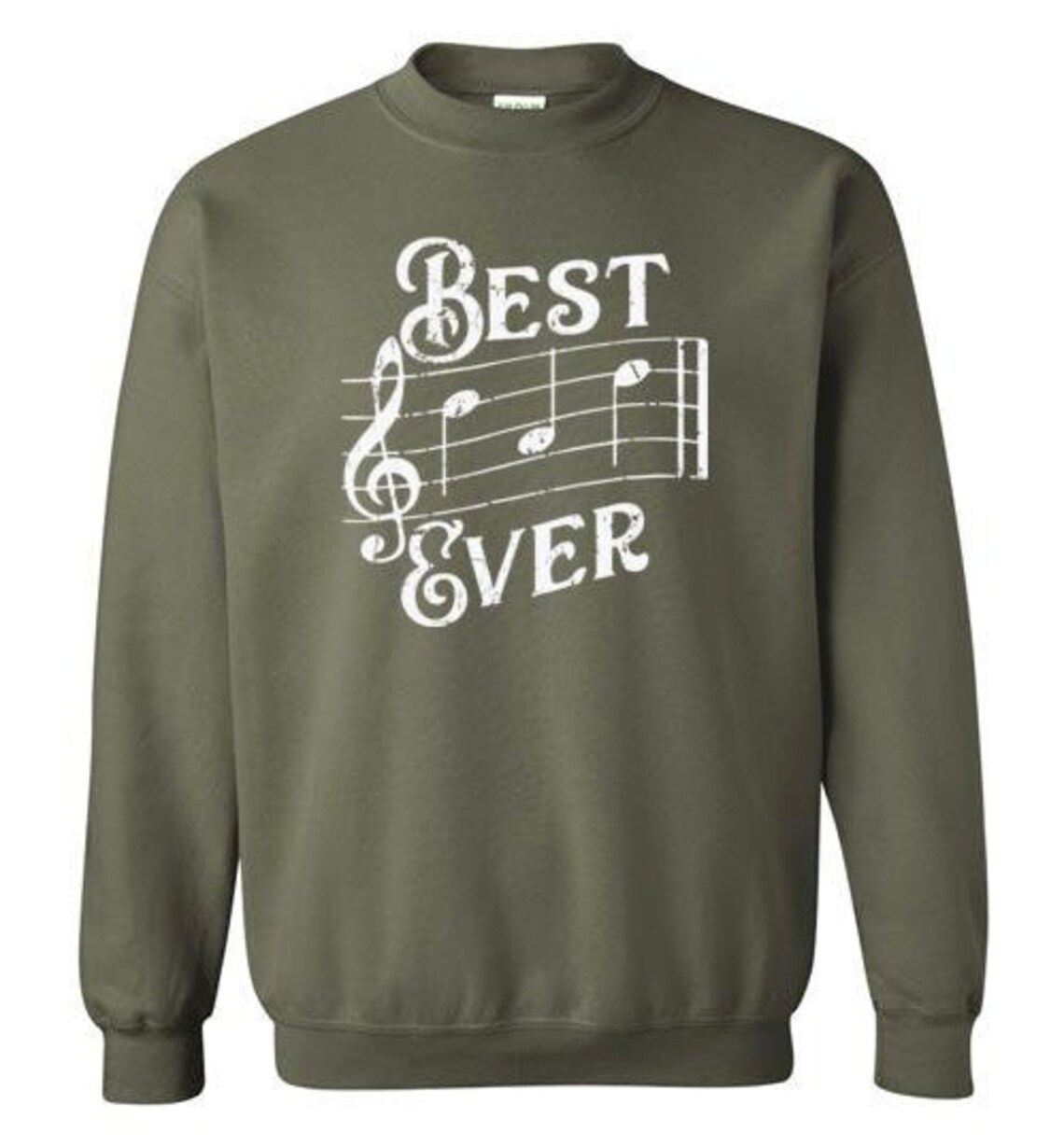 Best Dad Ever Music Notes Sweatshirt | Musician Dad Gifts | Musical ...