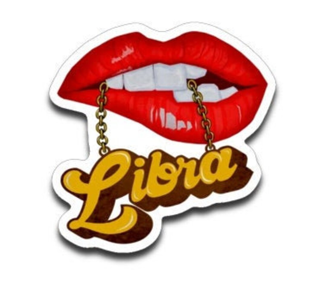 Libra Lips and Chain Decal | Libra Sticker | Libra Decal | Astrology ...