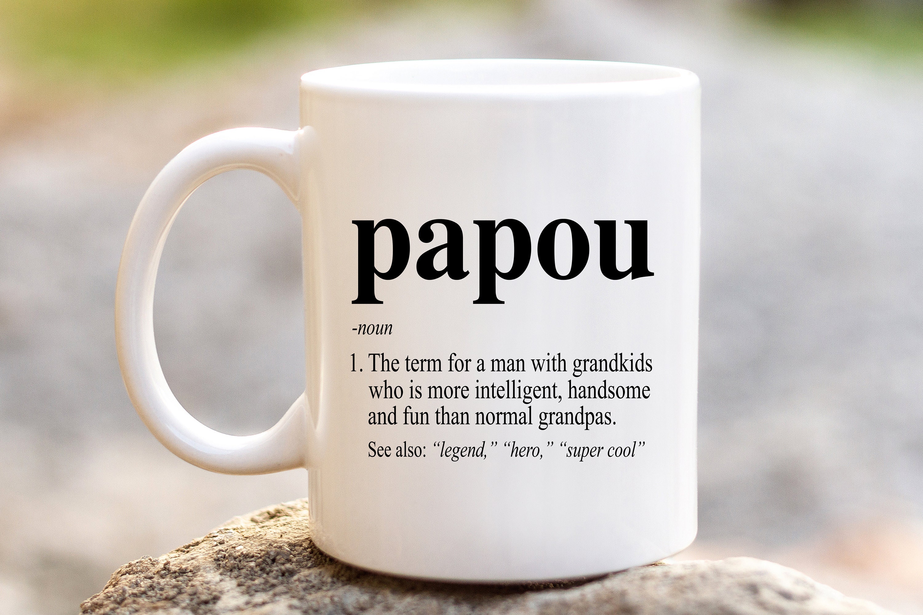 Papou Definition Coffee Mug | Papou Defined Cup | Funny Birthday Gift ...
