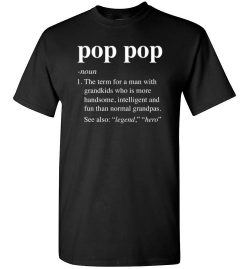 Pop Pop Definition Shirt for Men Poppop Definition Grandpa - Etsy