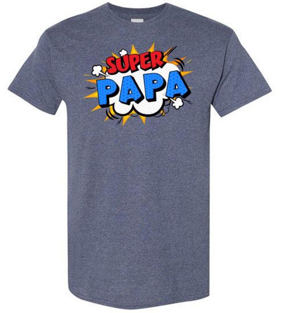 Super Papa Cartoon Bubble Retro Comic Style Shirt Super Papa | Etsy