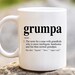 Grumpa Definition Coffee Mug | Grumpa Definition Cup Defined | Funny ...