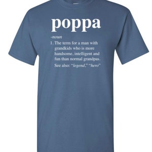 Poppa Definition Shirt Grandpa Defined Legend Hero Dictionary Funny ...