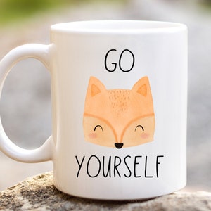 Funny Fox Mugs Set of 4 | Four Foxes Mug Set | Zero Fox Given | Oh for ...