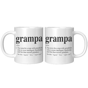 Grampa Definition Coffee Mug | Grampa Defined Cup | Funny Birthday Gift ...