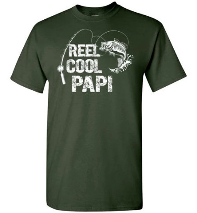 Reel Cool Papi Shirt for Men | Papi Fishing Shirts | Papi Birthday ...