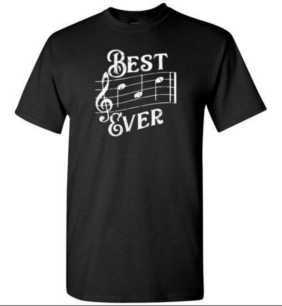 Best Dad Ever Music Notes Shirt | Musician Dad Gifts | Musical Notes ...