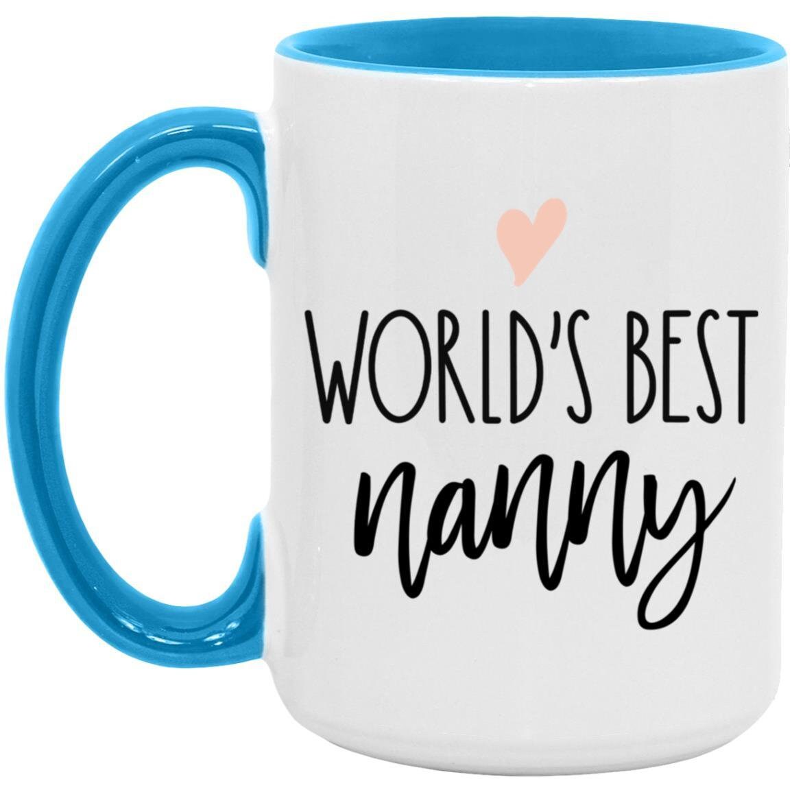 World's Best Nanny 15oz Mug Birthday Christmas Mothers Day Gift Idea ...