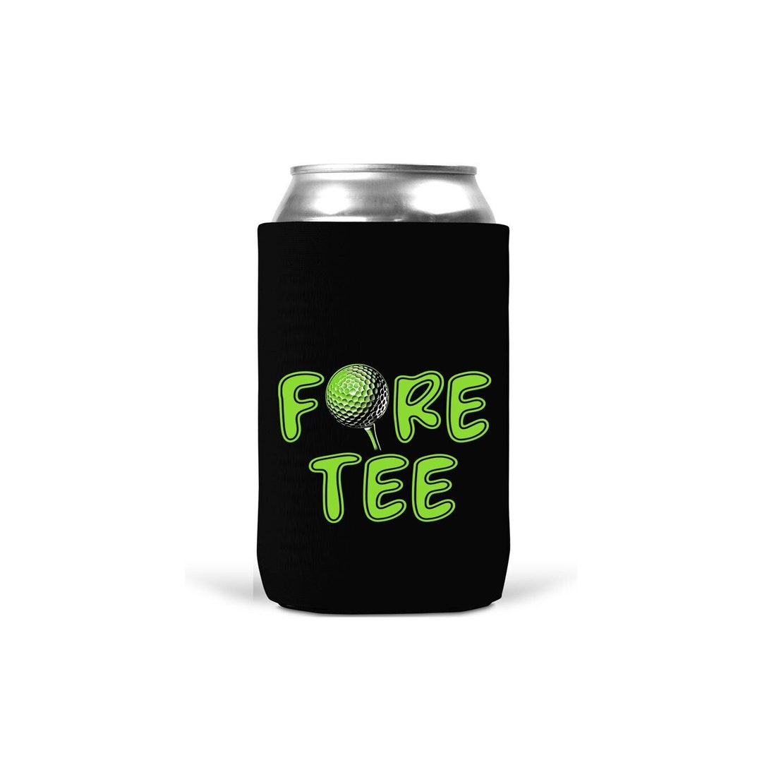 Fore Tee Soda Beer Beverage Can Cooler Sleeve Golf Lover Gift Idea for ...