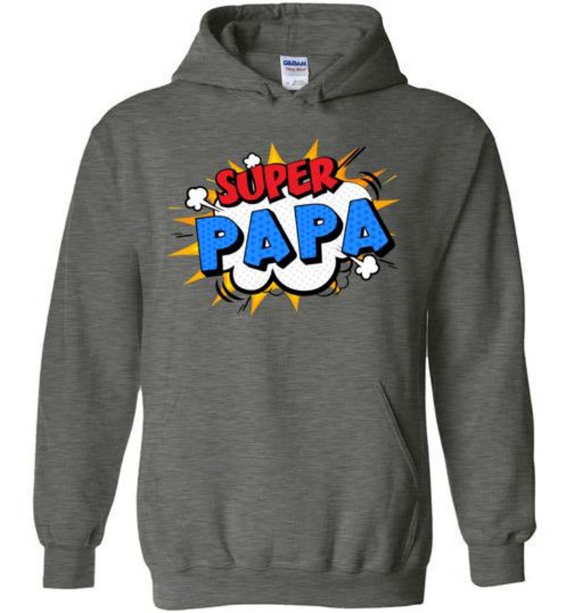Super Papa Hoodie Cartoon Bubble Retro Comic Style Super - Etsy