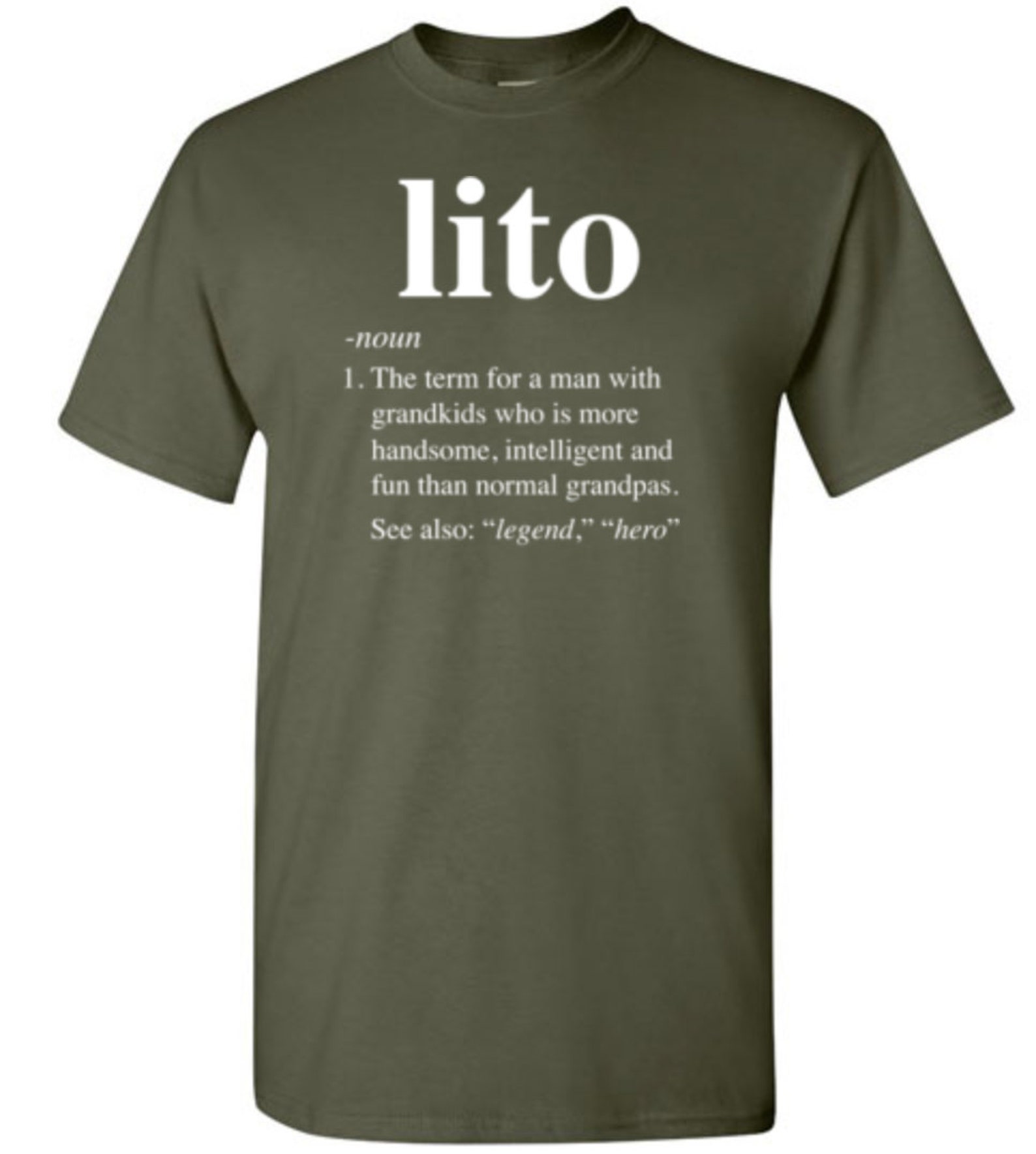 Lito Definition Shirt Grandpa Defined Legend Hero Dictionary | Etsy