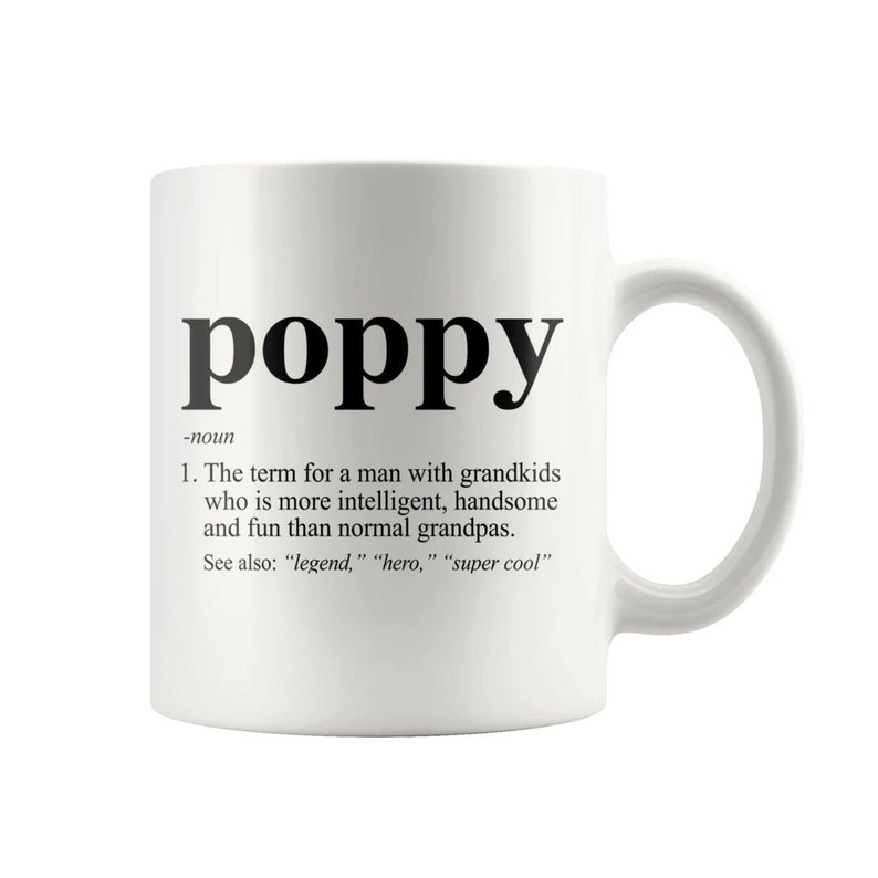 Poppy Definition Coffee Mug Poppy Defined Funny Birthday - Etsy