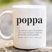 Poppa Definition Coffee Mug | Poppa Defined Cup | Funny Poppa Birthday ...