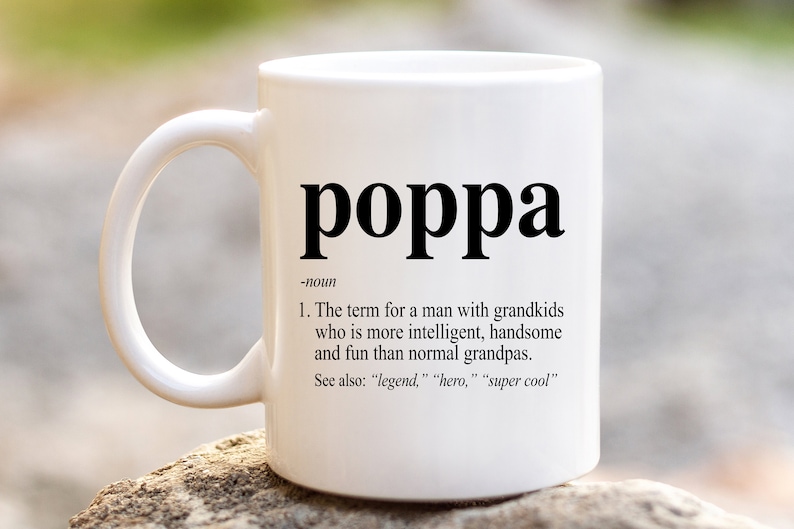 Poppa Definition Coffee Mug | Poppa Defined Cup | Funny Poppa Birthday ...