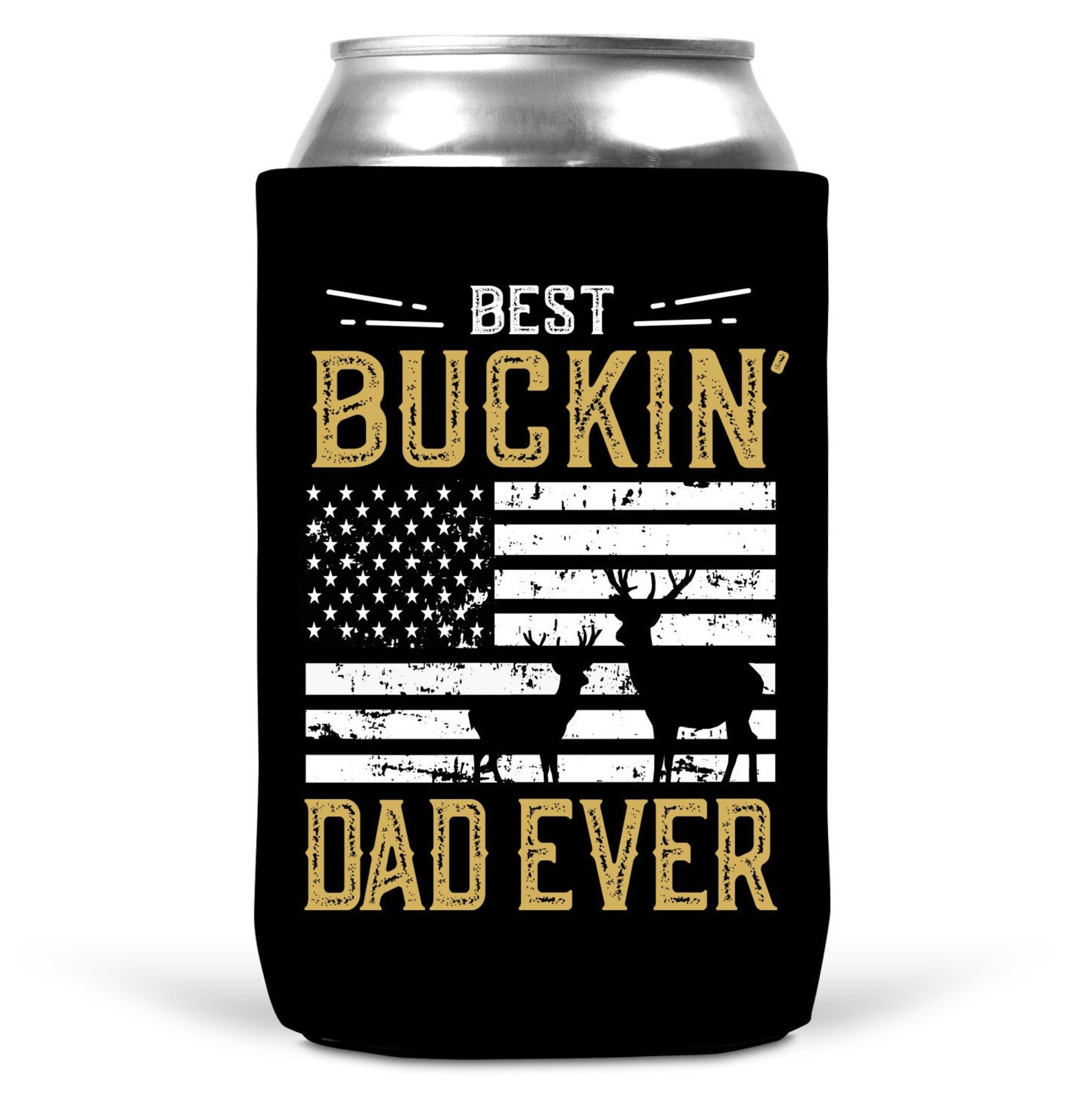 Deer Hunting Can Coolers for Dad - 12 Oz Soda Beer Beverage Sleeves ...