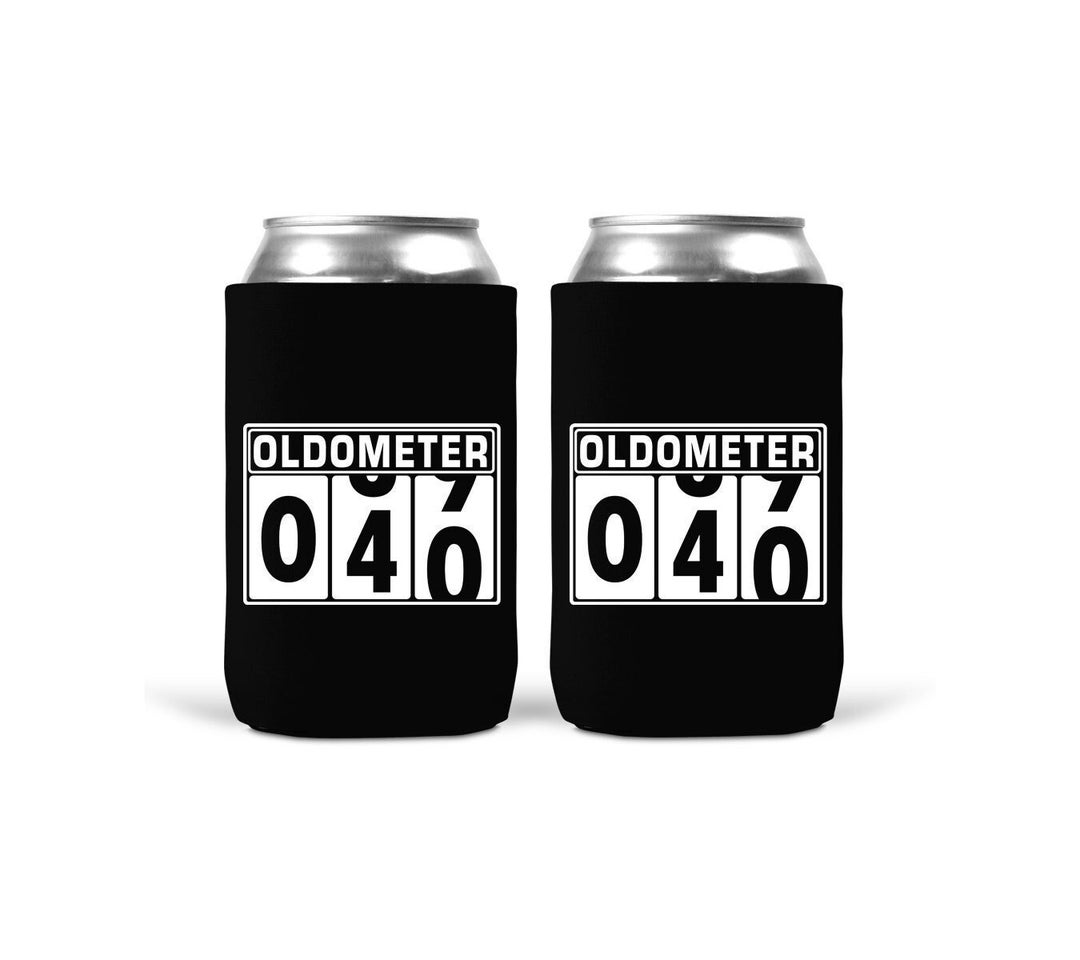 40th Birthday 39-40 Oldometer Funny Can Cooler 12oz Beverage Beer Soda ...