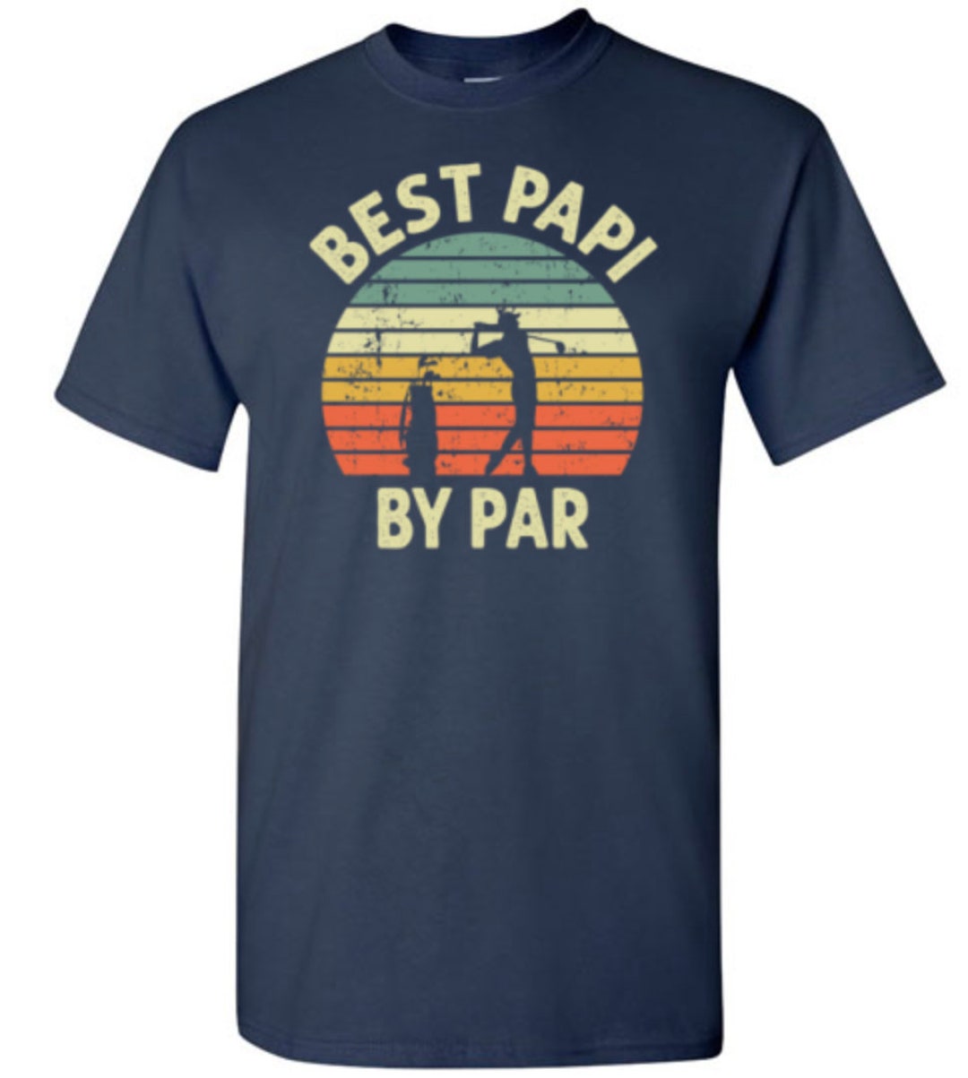 Best Papi by Par Vintage Sunset Golf Shirt for Men | Birthday Fathers ...