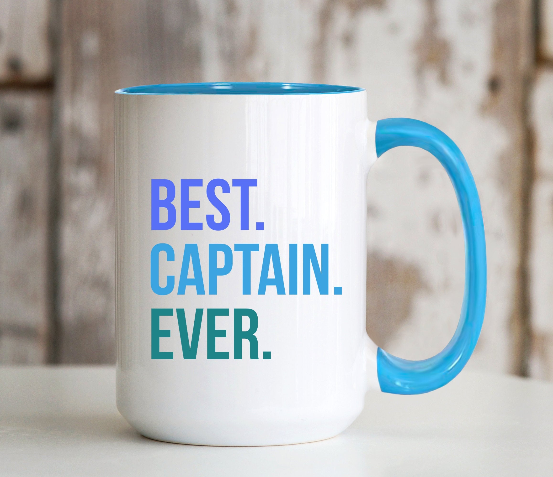 Best Captain Ever 15oz Two Tone Coffee Mug Birthday - Etsy