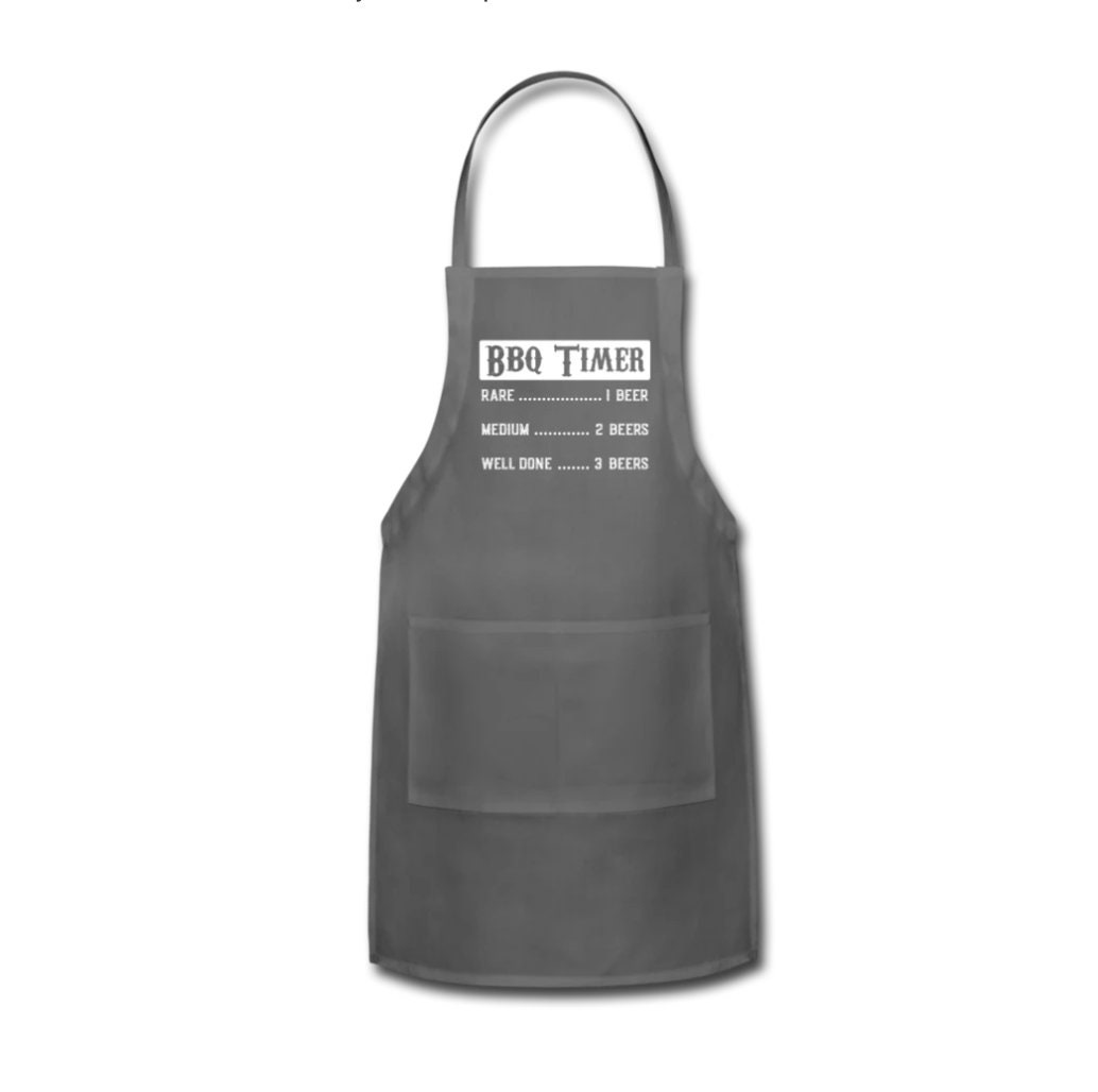 BBQ Timer Beer Adjustable Apron With Pockets Funny Novelty | Etsy