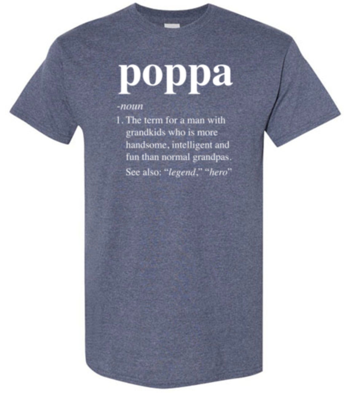 Poppa Definition Shirt Grandpa Defined Legend Hero Dictionary - Etsy