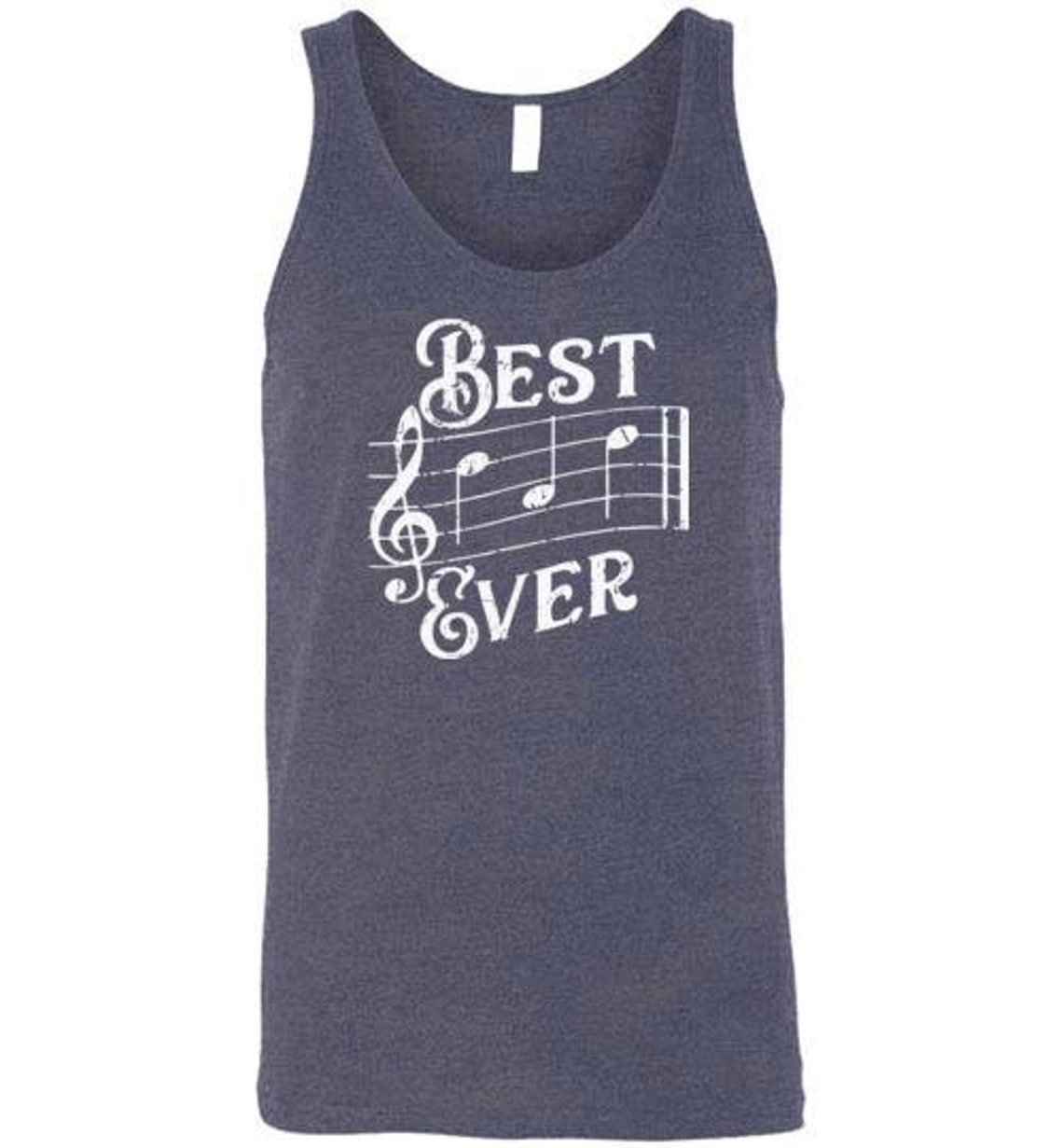 Best Dad Ever Music Notes Tank Top | Musician Dad Gifts | Musical Notes ...