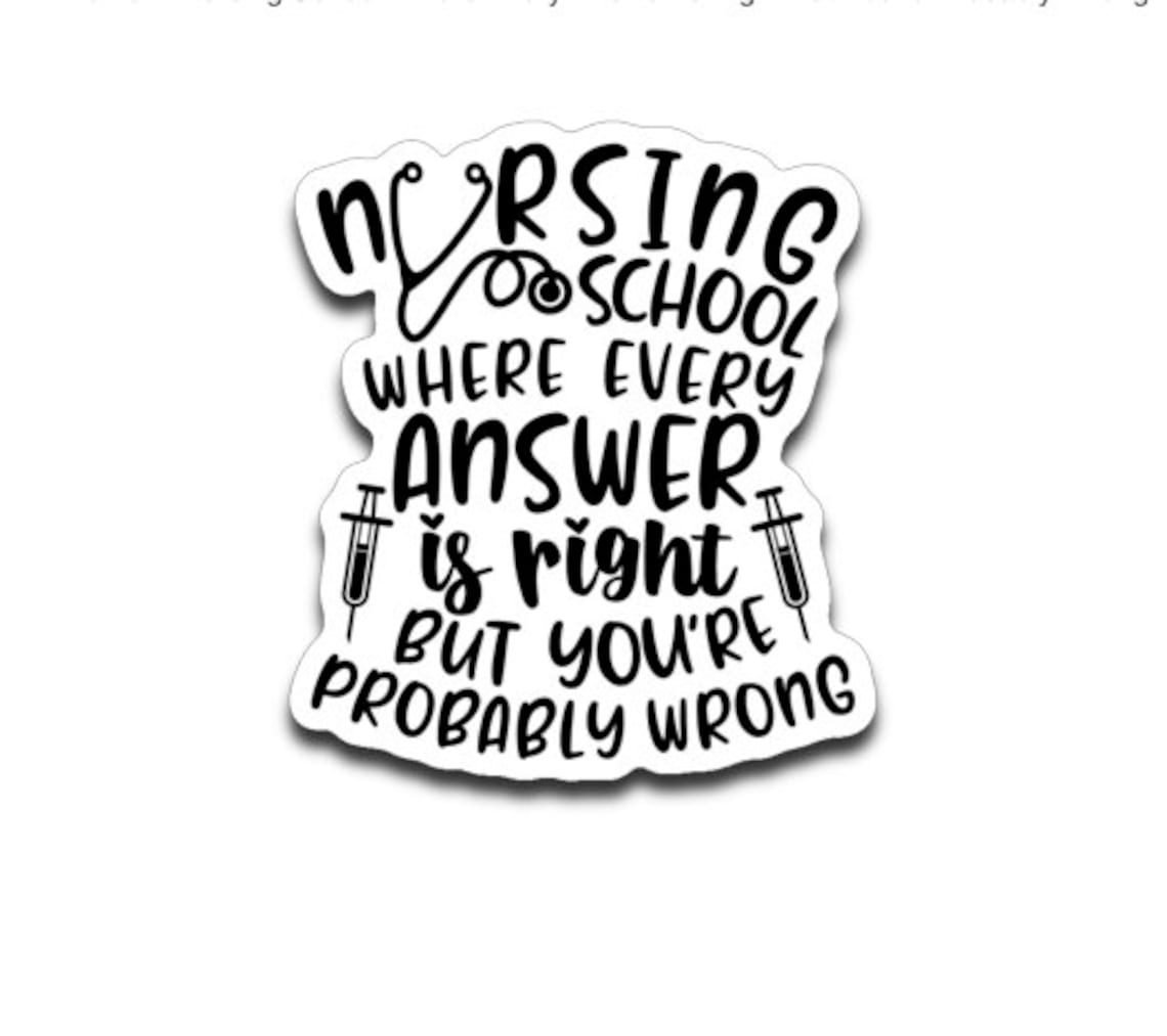 Nursing School Decal Sticker Pack | Nurse Appreciation Gift | Set of 5 ...