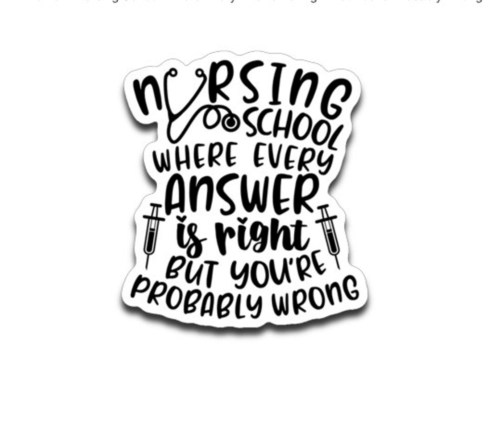 Nursing School Decal Sticker Pack | Nurse Appreciation Gift | Set of 5 ...