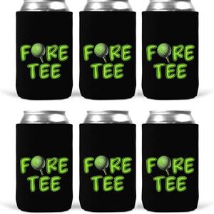 Fore Tee Soda Beer Beverage Can Cooler Sleeve Golf Lover Gift Idea for ...