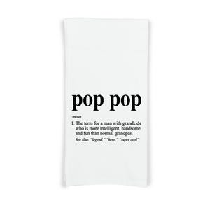 Pop Pop Definition Flour Sack Kitchen Towel, Birthday Father's Day ...