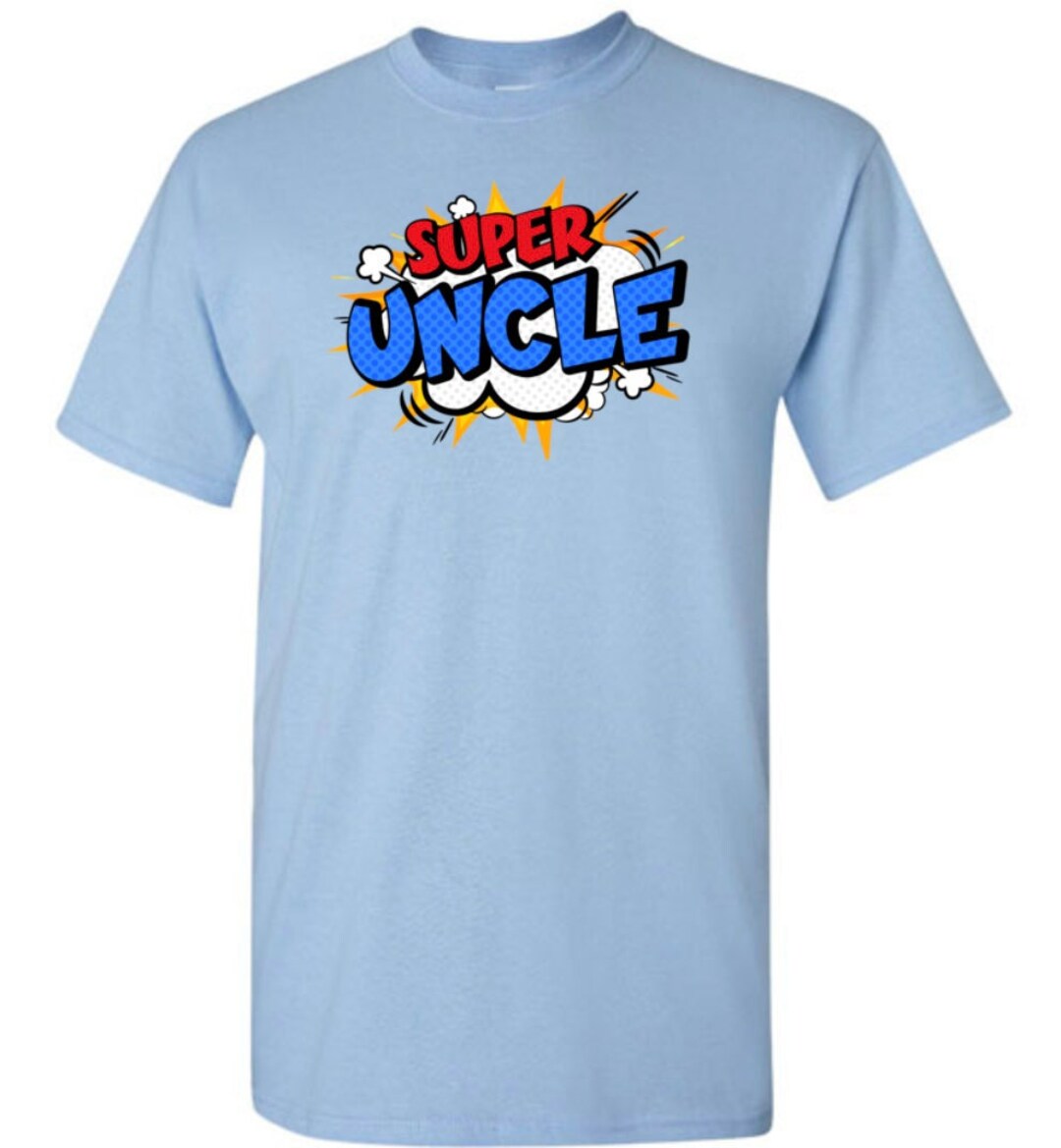 Super Uncle Shirt Superhero Herp Cartoon Comic Pow Bubble Birthday ...