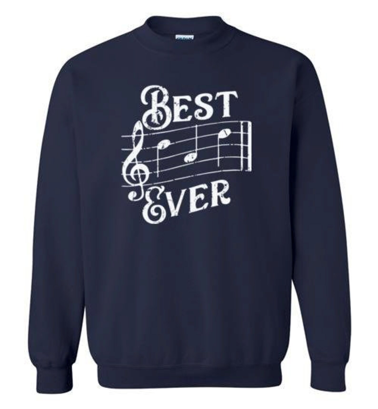 Best Dad Ever Music Notes Sweatshirt | Musician Dad Gifts | Musical ...