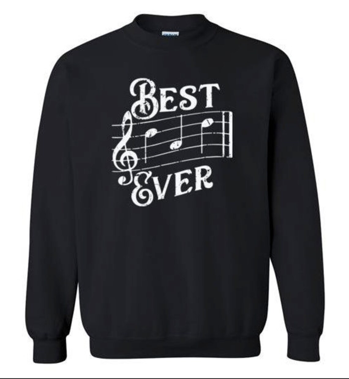 Best Dad Ever Music Notes Sweatshirt | Musician Dad Gifts | Musical ...