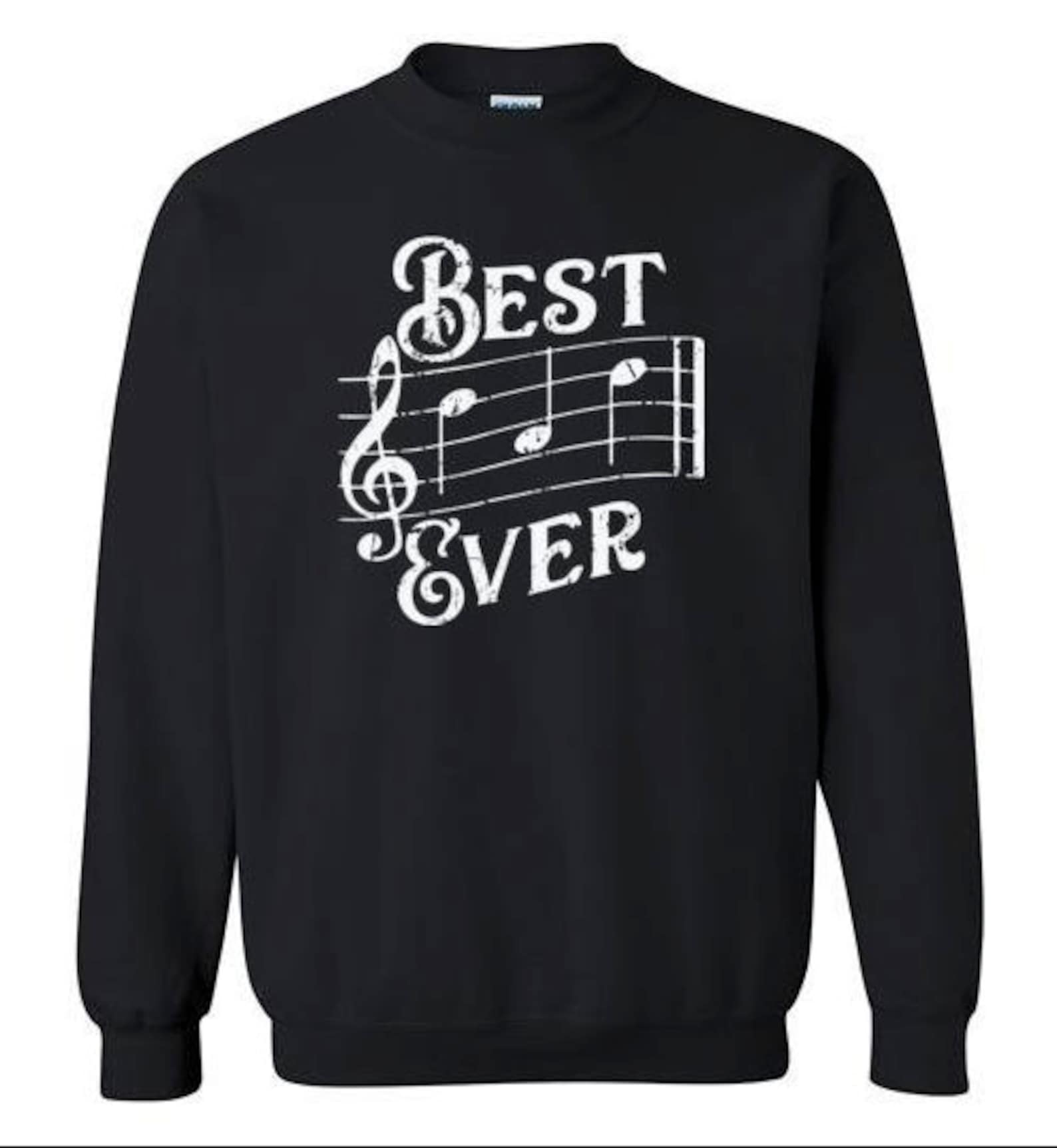 Best Dad Ever Music Notes Sweatshirt | Musician Dad Gifts | Musical ...