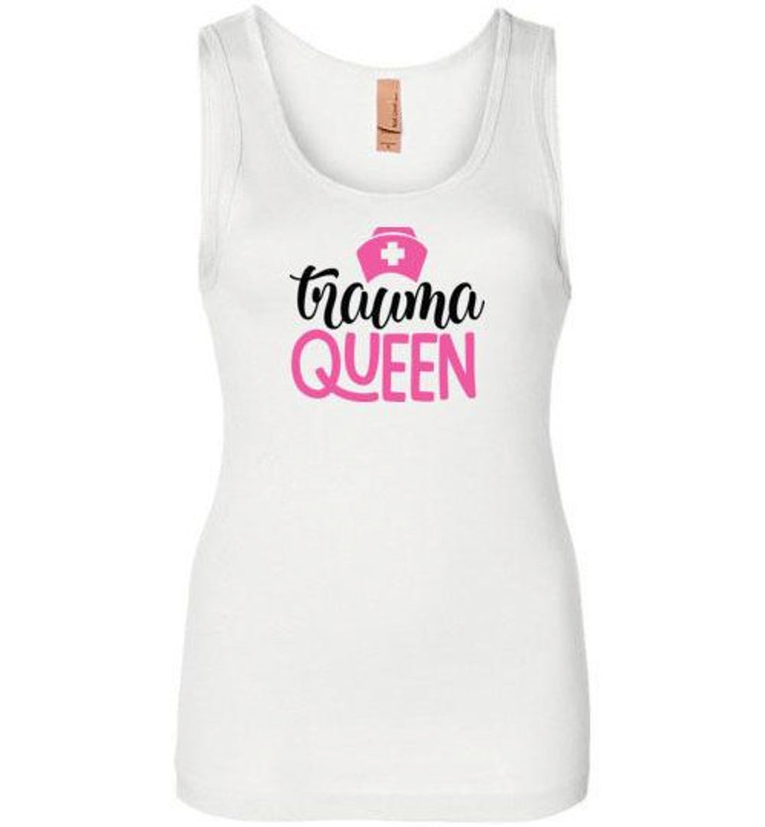 Trauma Queen Tank Top for Women | Pink and Black Appreciation Gift for ...