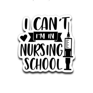 Nursing School Decal Sticker Pack | Nurse Appreciation Gift | Set of 5 ...