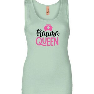 Trauma Queen Tank Top for Women | Pink and Black Appreciation Gift for ...