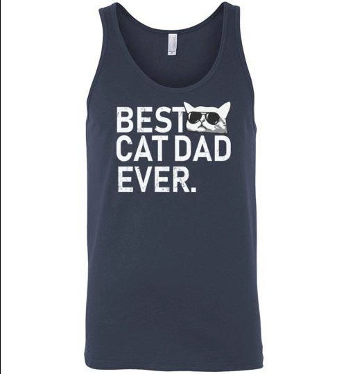 Best Cat Dad Ever Tank Top for Men | Cat Dad | Cat Father's Day Gift ...