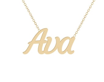 Ava Name Necklace - Etsy