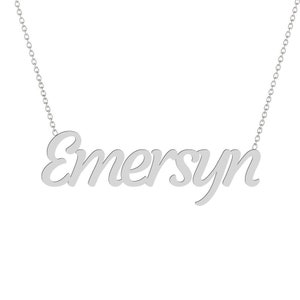 Emersyn Name Necklace 14K Gold - 14K Rose Gold - 14K White Gold ...