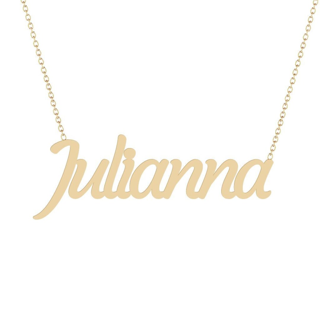 Julianna Name Necklace Gold - Etsy